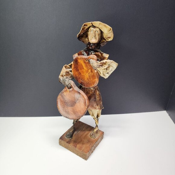 Unbranded | Art | Vintage Mexican Folk Art Paper Mache Old Man Figure 1 ...
